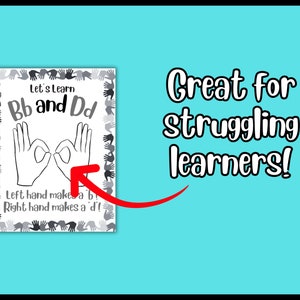 Bb and Dd Printable Anchor Chart for Preschool, Elementary, Homeschool ...