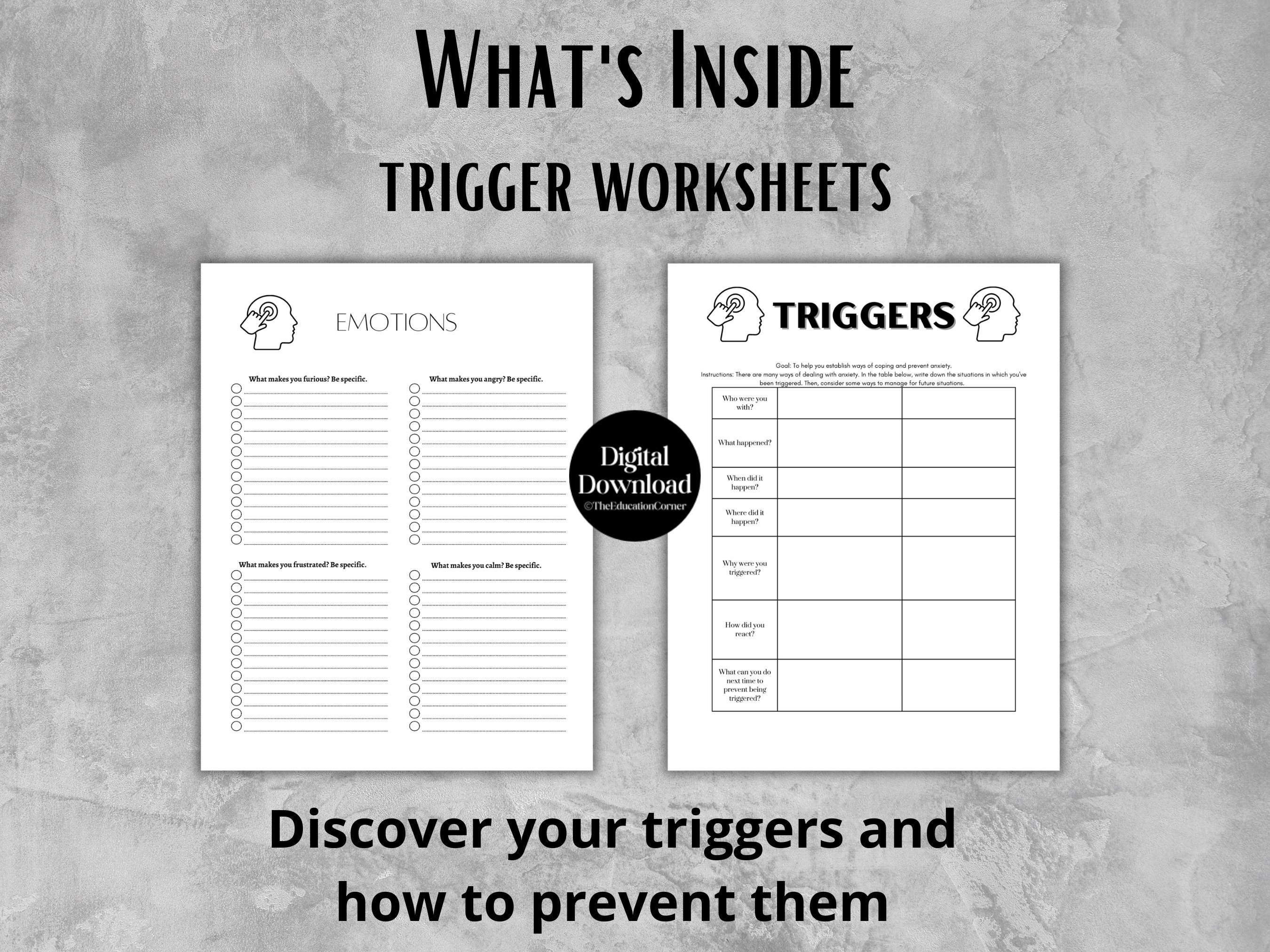 Anxiety Workbook | Mental Health Workbook | Printable Worksheets ...