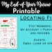 My End-of-year Review Printable | Year in Review Worksheet | New Year's ...