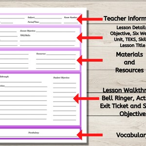 Lesson Planner Template for Texas Teachers | Printable and Digital ...