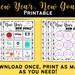 New Year, New Goals Printable Worksheet, New Year's Resolutions ...