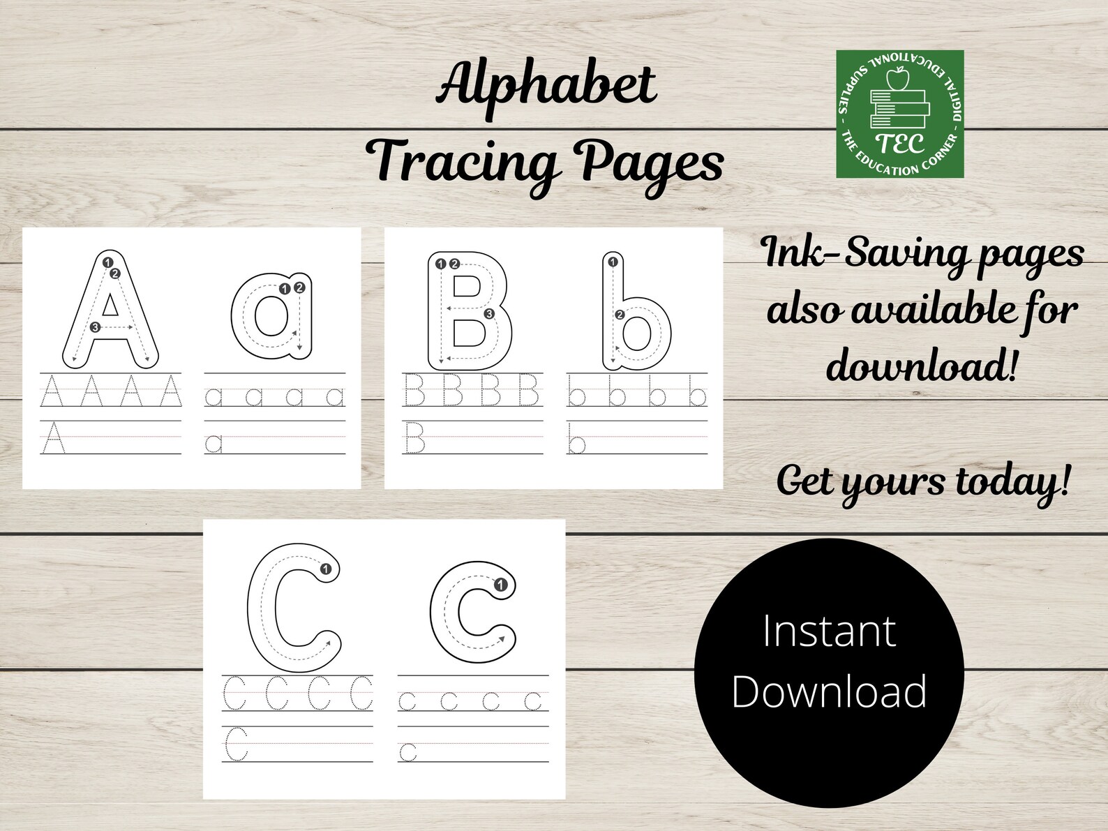 Alphabet Tracing Pages Practice the Letters of the Alphabet Preschool ...