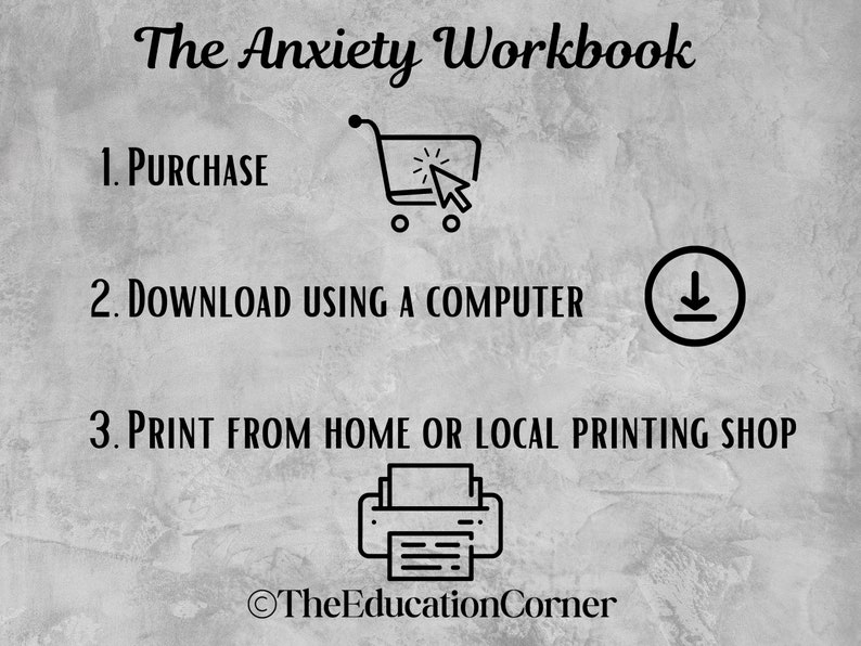 Anxiety Workbook | Mental Health Workbook | Printable Worksheets ...