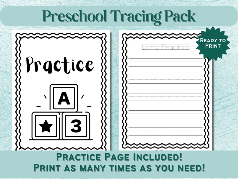 Printable Tracing Pack for Numbers 1-20, Shapes, and the Alphabet ...