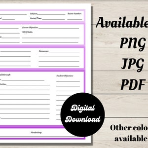 Lesson Planner Template for Texas Teachers | Printable and Digital ...