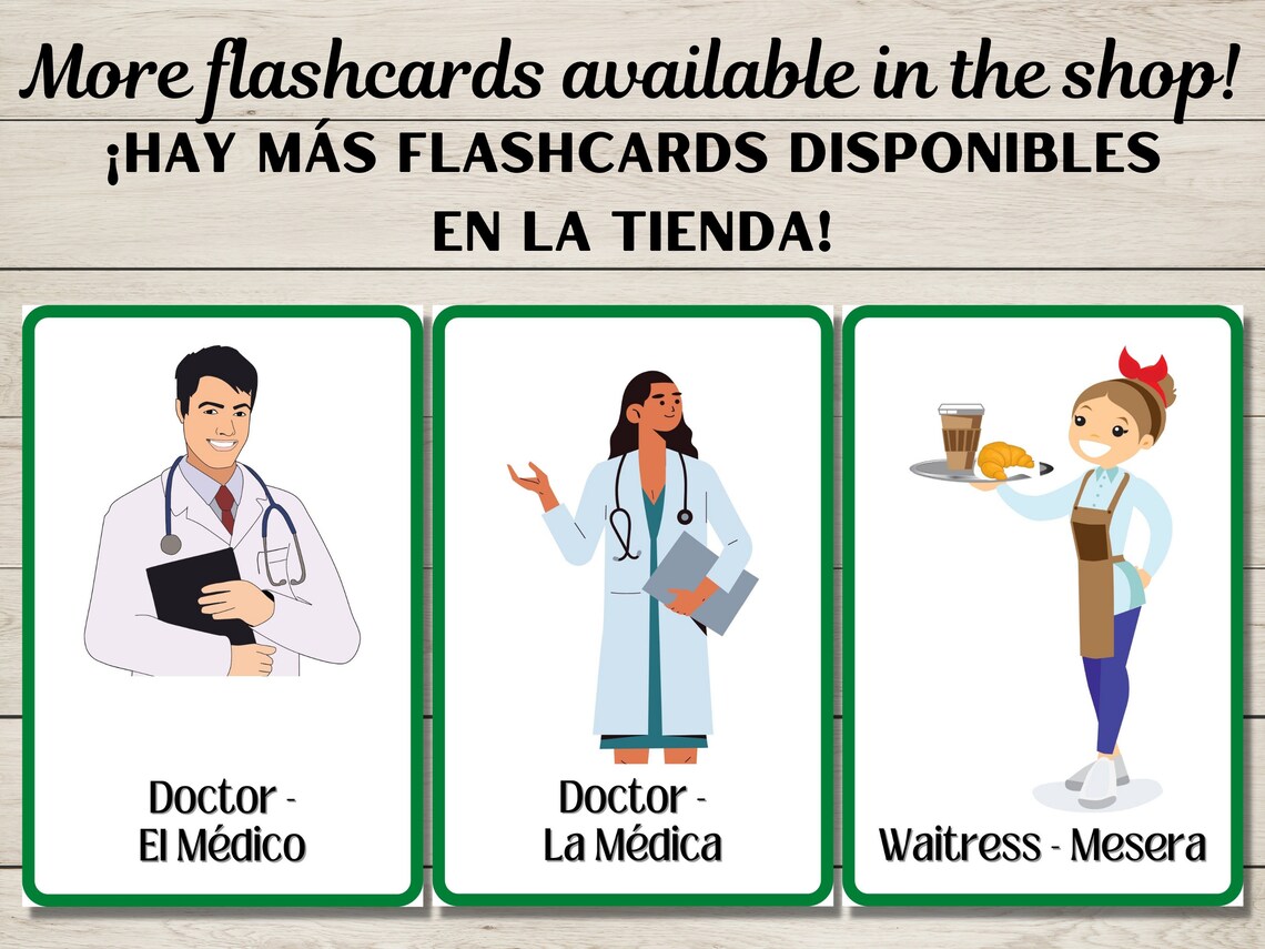 Bilingual Flashcards for Important City Workers | Tarjetas Didácticas ...