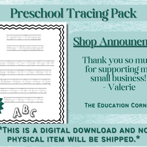 Printable Tracing Pack for Numbers 1-20, Shapes, and the Alphabet ...