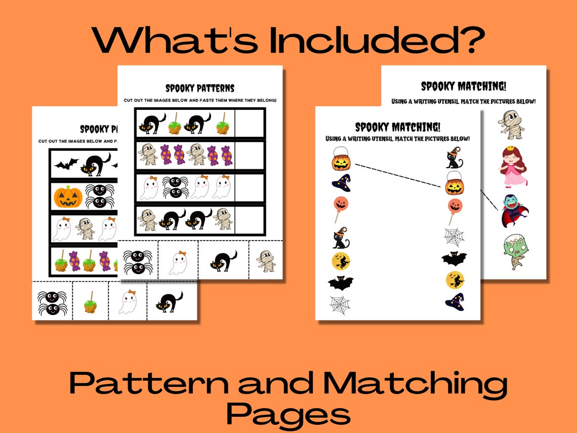 50 Printable Halloween Preschool & Kindergarten Activities Bundle ...