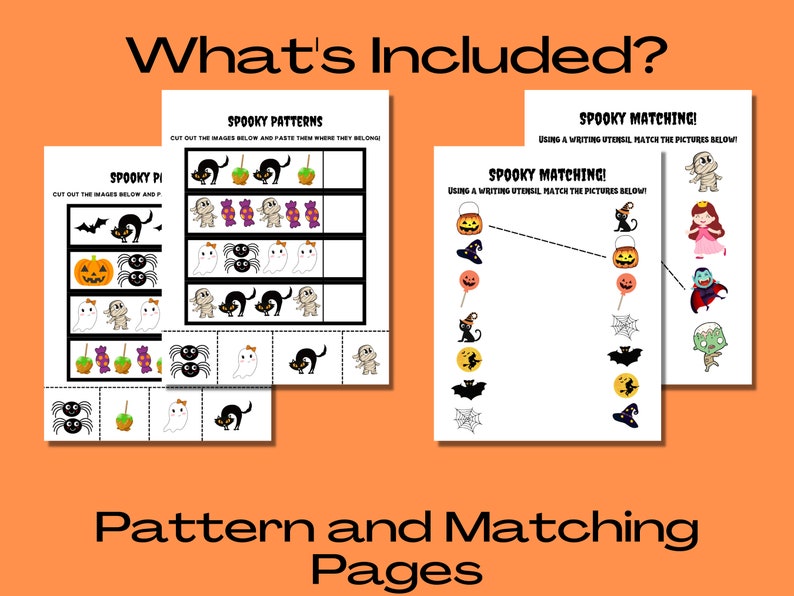 50 Printable Halloween Preschool & Kindergarten Activities Bundle ...