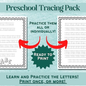 Printable Tracing Pack for Numbers 1-20, Shapes, and the Alphabet ...