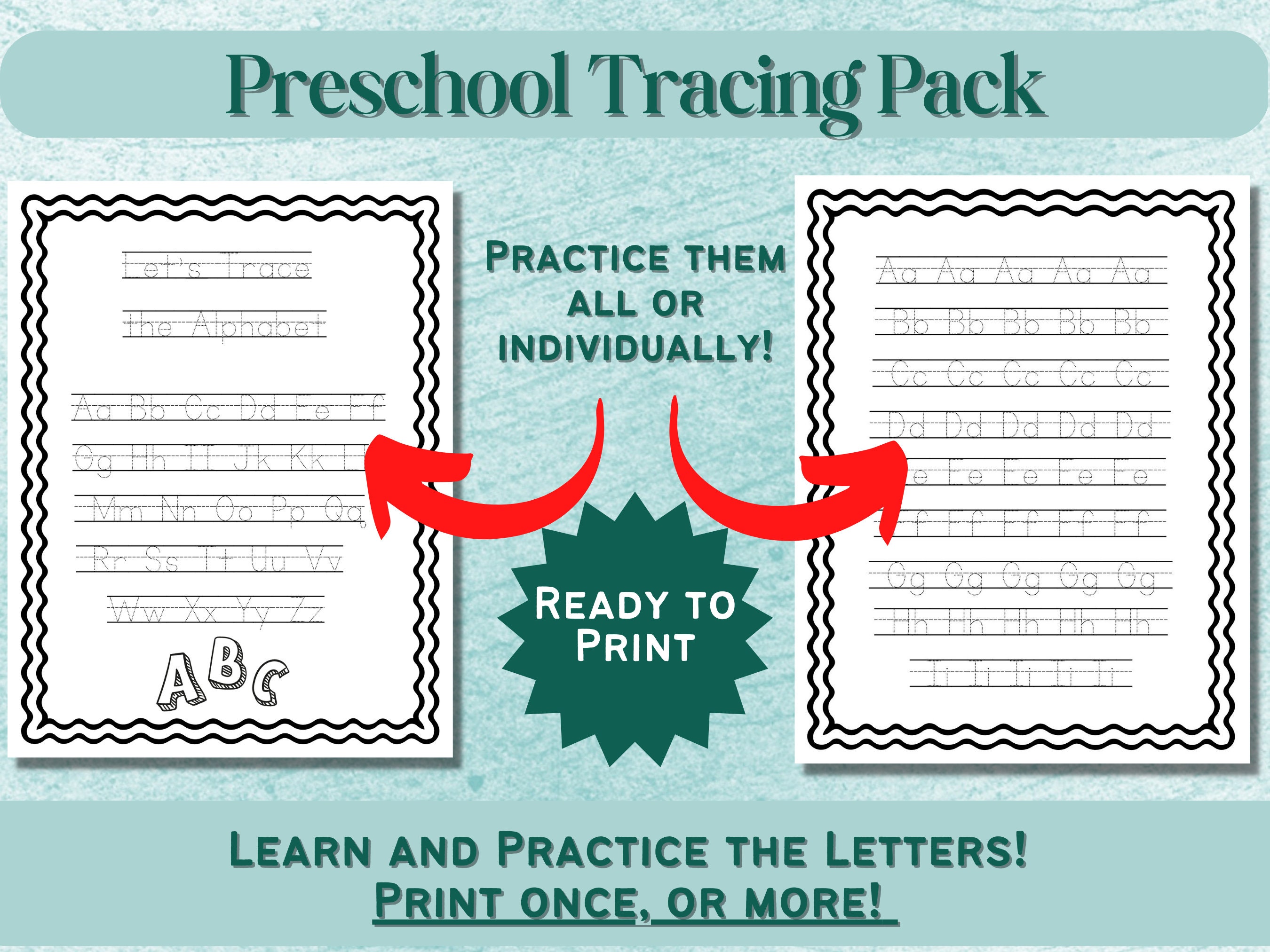 Printable Tracing Pack for Numbers 1-20, Shapes, and the Alphabet ...