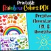 Printable Rainbow Colors PDF, Color Learning Printable, Instant Digital ...