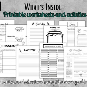 Anxiety Workbook | Mental Health Workbook | Printable Worksheets ...