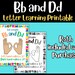 Bb and Dd Printable Anchor Chart for Preschool, Elementary, Homeschool ...