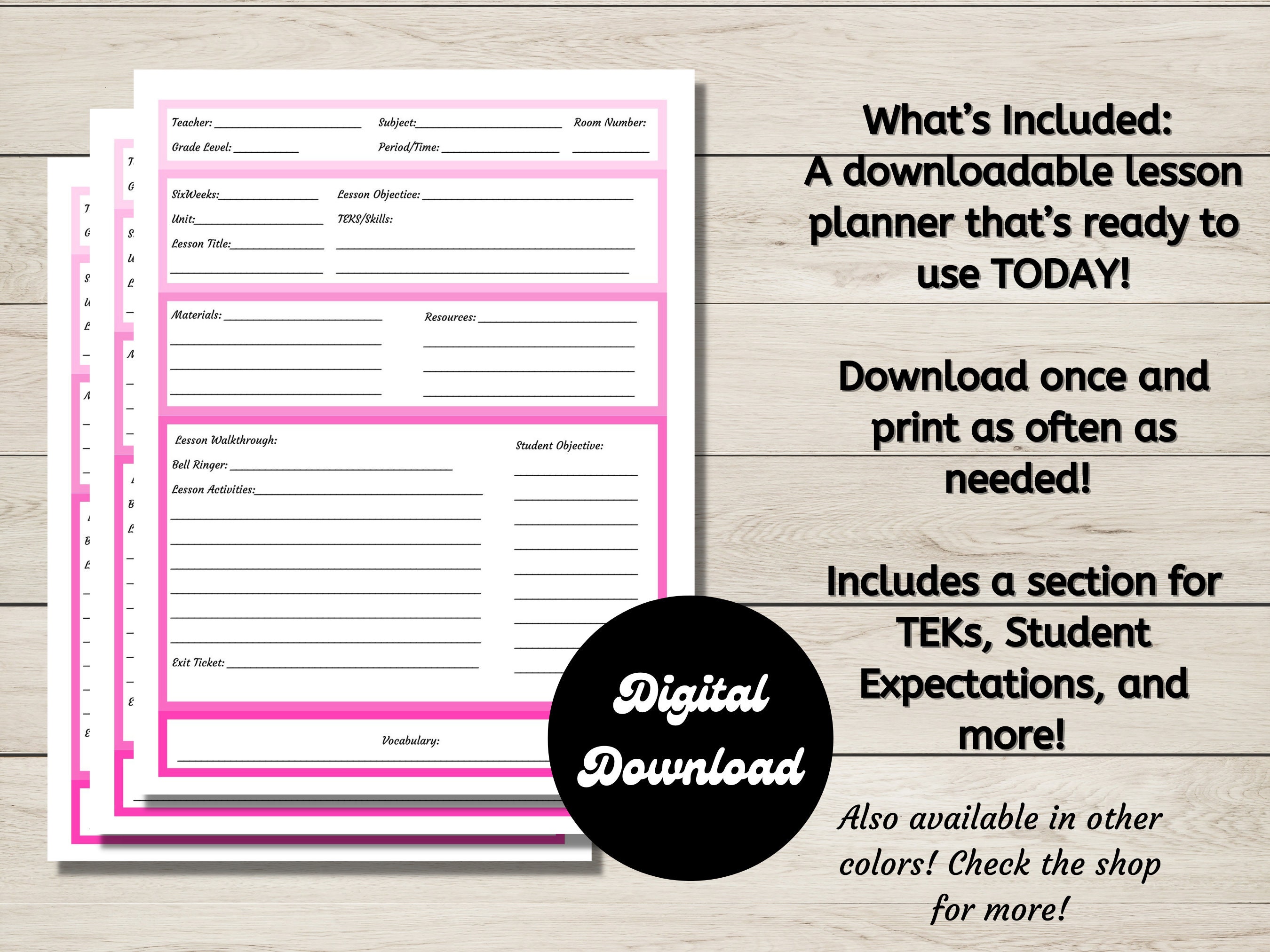 Lesson Plan Template for Texas Teachers | Teks, Student Expectations ...