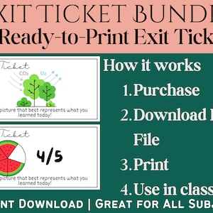 Exit Ticket Bundle | 35 Ready-to-print Exit Tickets for Middle and High ...
