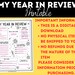 My Year in Review Printable | New Years Worksheet | Printable Activity ...