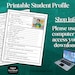 Printable Student Profile Sheet | Instant Download, DIGITAL DOWNLOAD ...