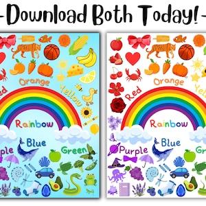Printable Rainbow Colors PDF, Color Learning Printable, Instant Digital ...