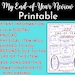 My End-of-year Review Printable | Year in Review Worksheet | New Year's ...