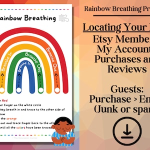 Rainbow Breathing Exercise Printable | Calm Down Poster | Anxiety ...