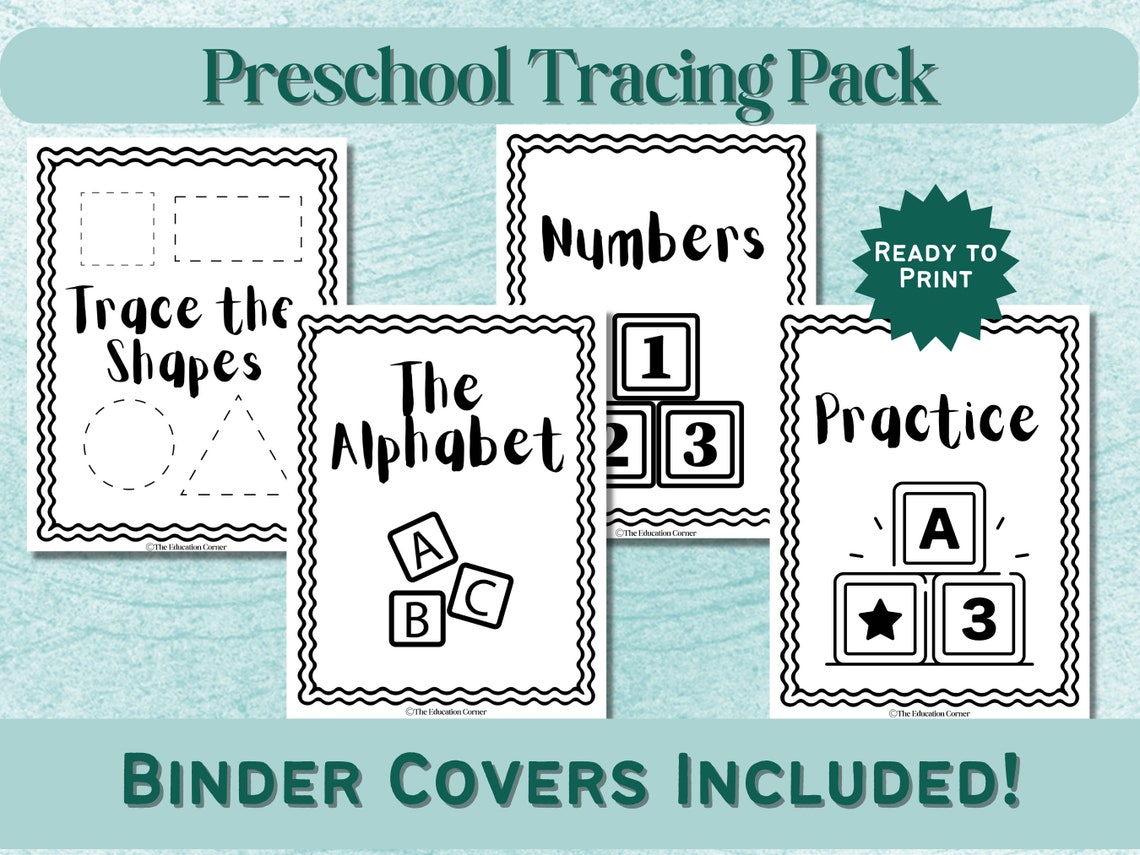 Printable Tracing Pack for Numbers 1-20, Shapes, and the Alphabet ...