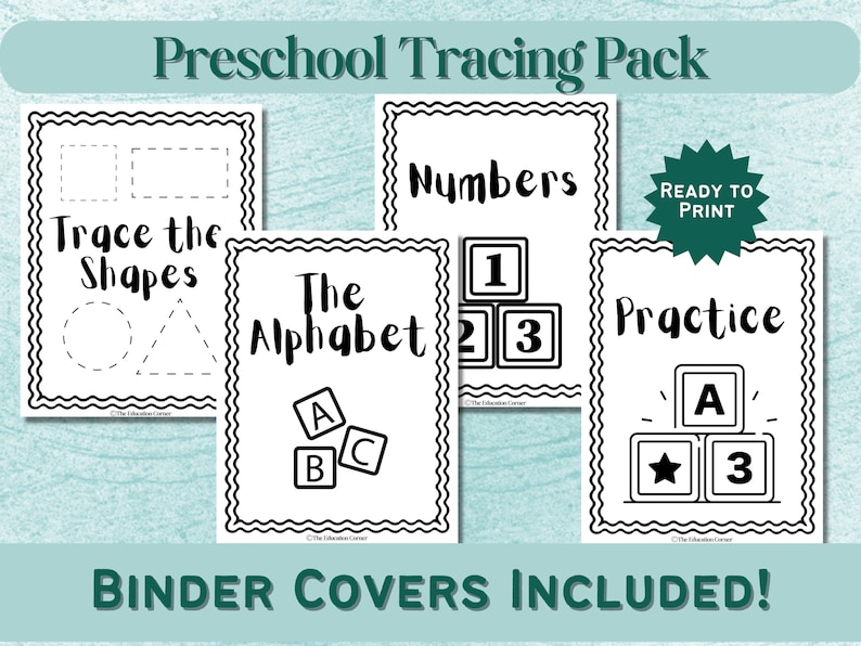 Printable Tracing Pack for Numbers 1-20, Shapes, and the Alphabet ...