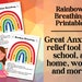 Rainbow Breathing Exercise Printable | Calm Down Poster | Anxiety ...