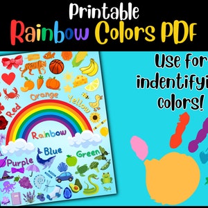 Printable Rainbow Colors PDF, Color Learning Printable, Instant Digital ...