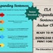 ELA Expanding Sentences Printable Anchor Chart, PDF, PNG, Ready to ...