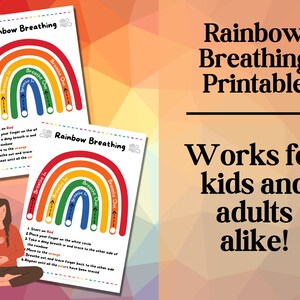 Rainbow Breathing Exercise Printable | Calm Down Poster | Anxiety ...