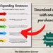 ELA Expanding Sentences Printable Anchor Chart, PDF, PNG, Ready to ...