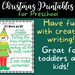 Christmas Printables for Toddlers, Preschool Christmas Printables, "if ...