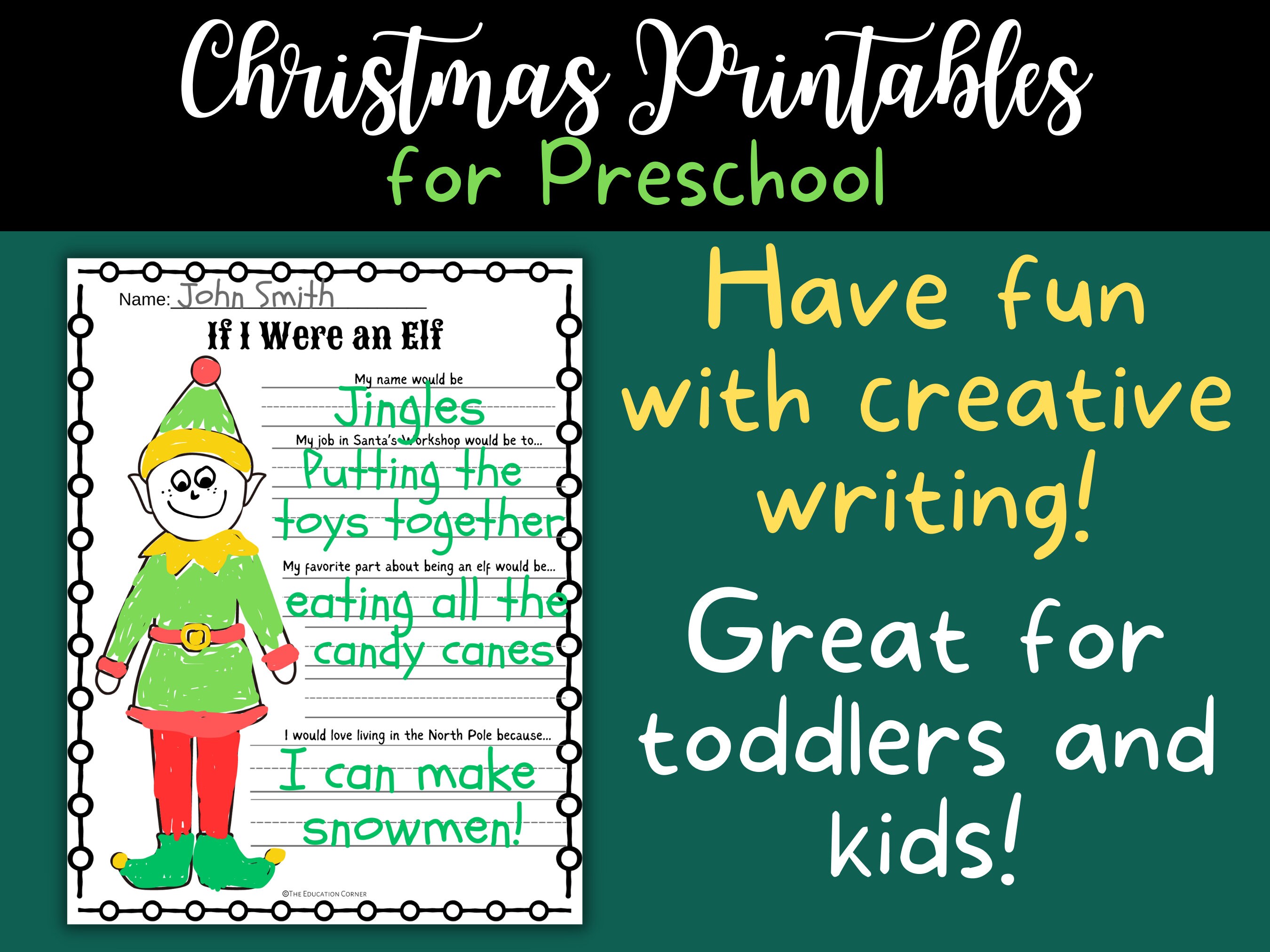 Christmas Printables for Toddlers, Preschool Christmas Printables, "if ...