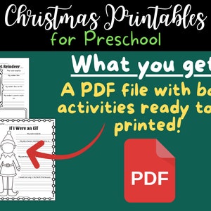 Christmas Printables for Toddlers, Preschool Christmas Printables, "if ...