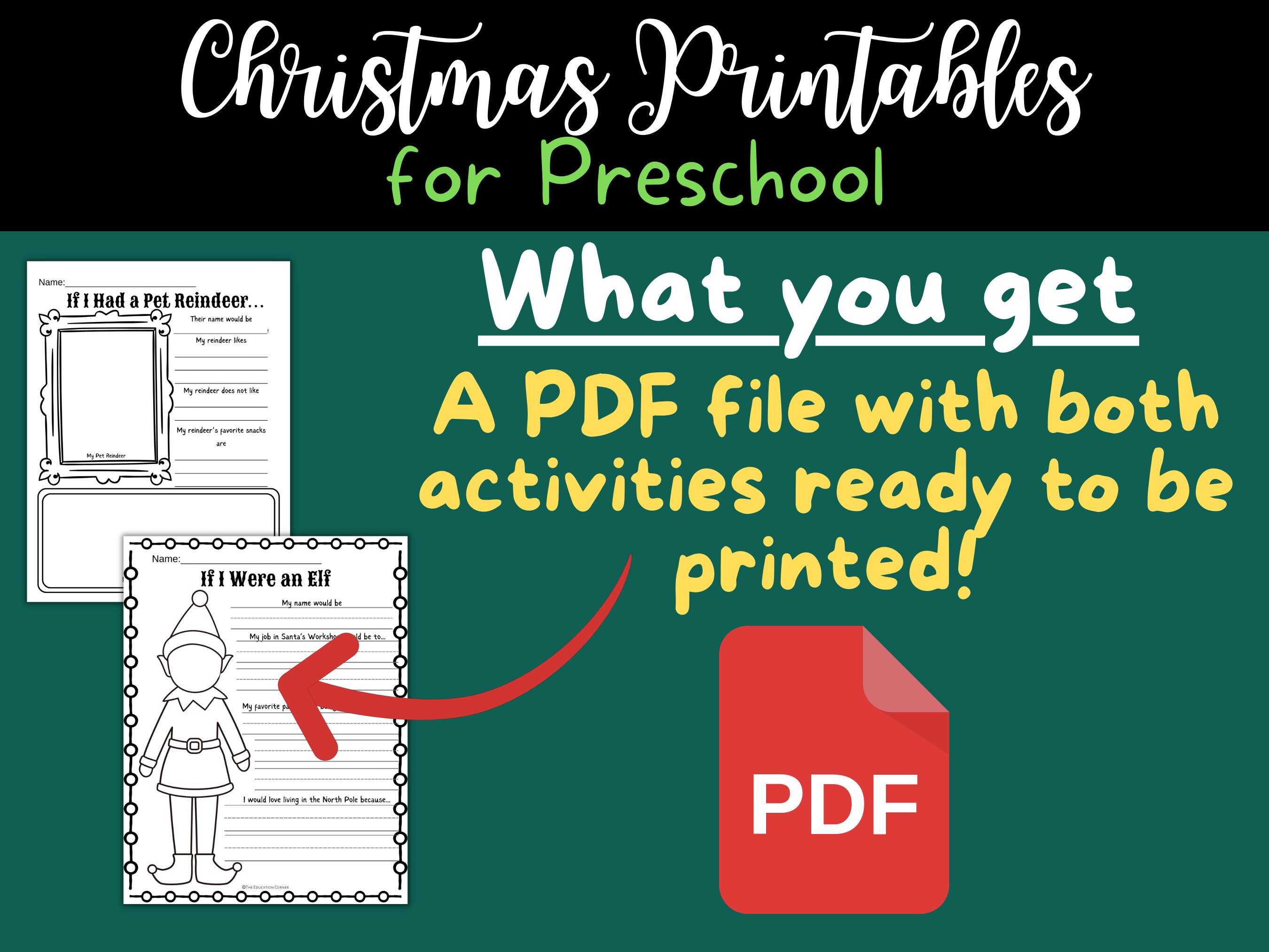 Christmas Printables for Toddlers, Preschool Christmas Printables, "if ...