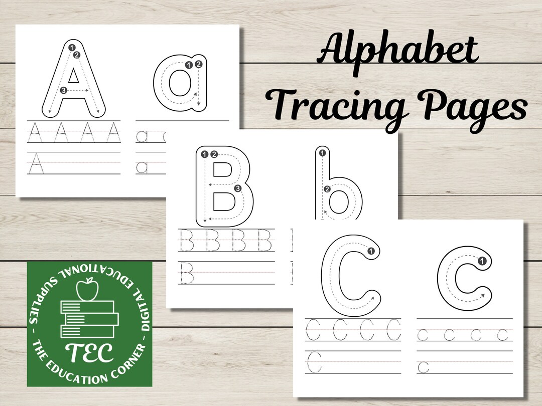 Ink-saving Alphabet Letter Tracing Pages | Full Tracing Pages for ...