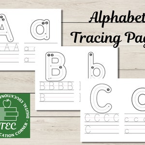 Ink-saving Alphabet Letter Tracing Pages | Full Tracing Pages for ...