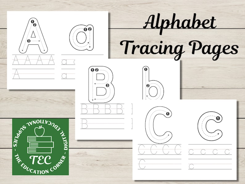 Ink-saving Alphabet Letter Tracing Pages | Full Tracing Pages for ...