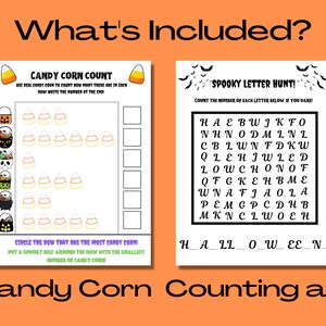 50 Printable Halloween Preschool & Kindergarten Activities Bundle ...