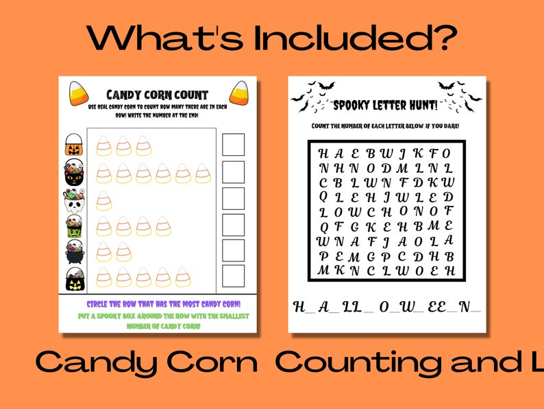 50 Printable Halloween Preschool & Kindergarten Activities Bundle ...