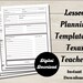Lesson Planning Template for Texas Teachers | Includes a Section for ...