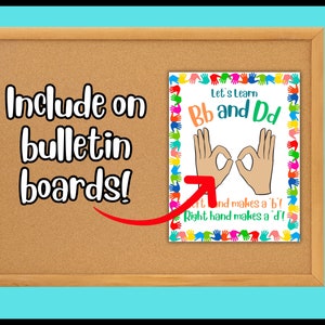 Bb and Dd Printable Anchor Chart for Preschool, Elementary, Homeschool ...