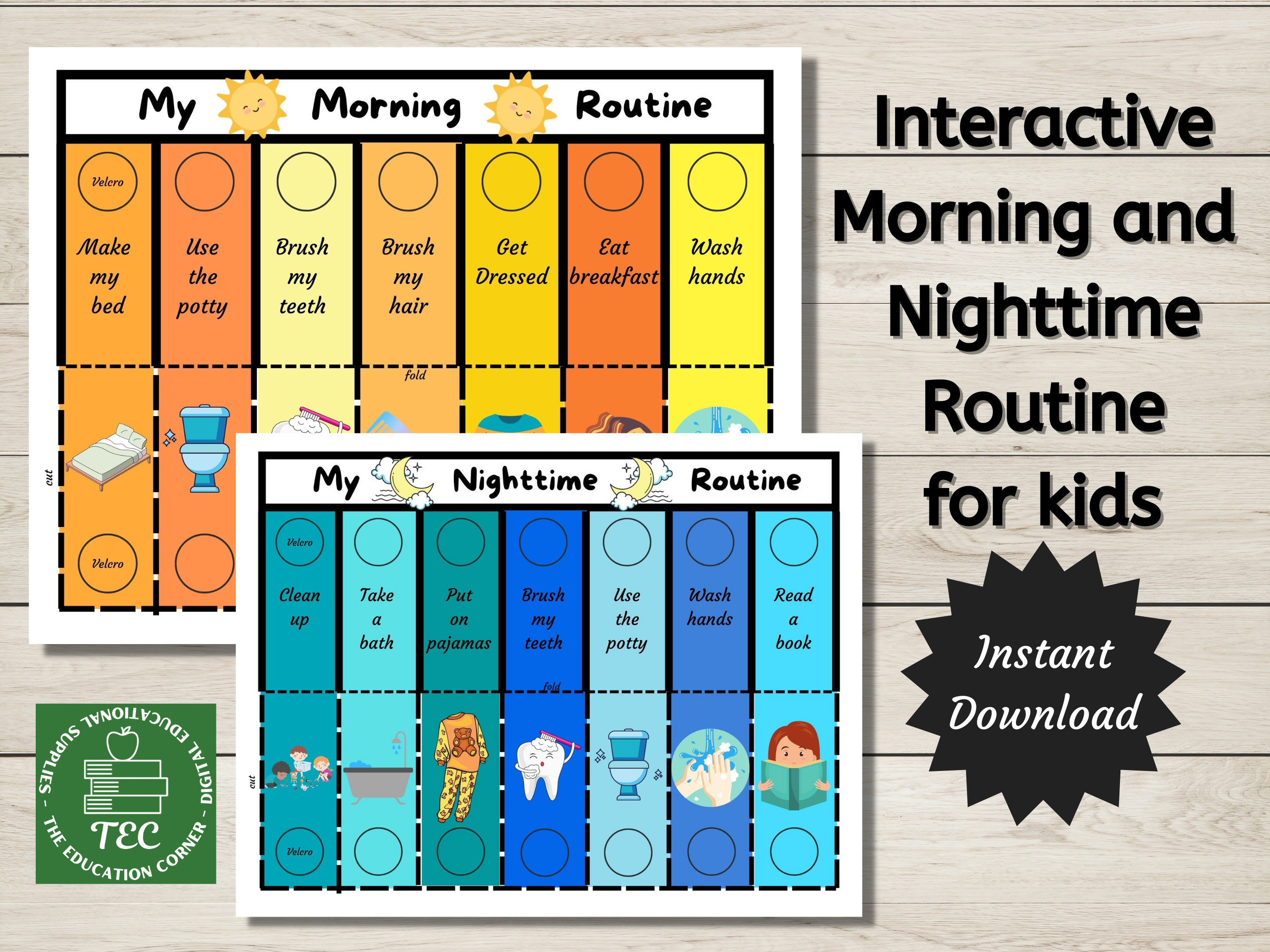 Interactive Morning and Nighttime Routine for Kids | Toddlers, Kids ...