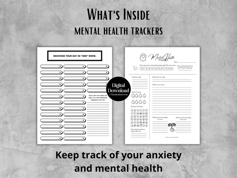 Anxiety Workbook | Mental Health Workbook | Printable Worksheets ...