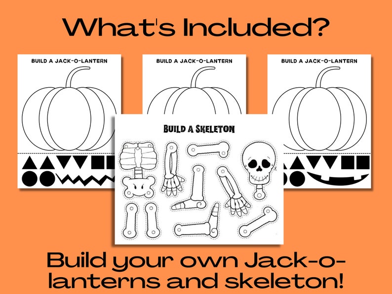 50 Printable Halloween Preschool & Kindergarten Activities Bundle ...