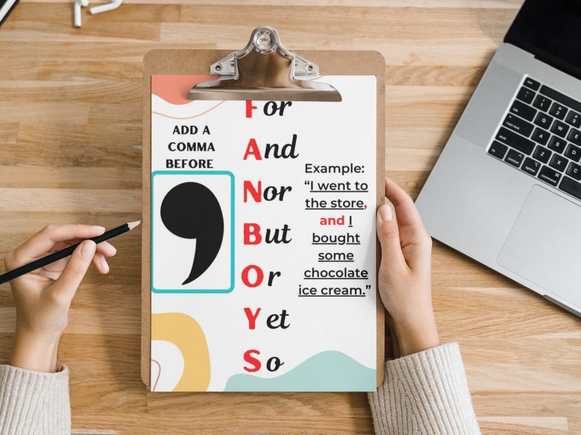 FANBOYS Anchor Chart for ELA | Conjunctions Anchor Chart | Instant ...