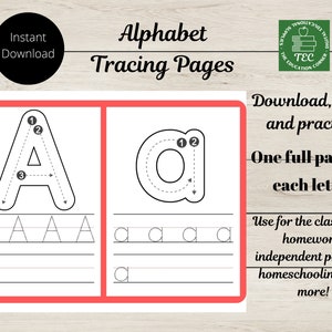 Alphabet Tracing Pages Practice the Letters of the Alphabet Preschool ...