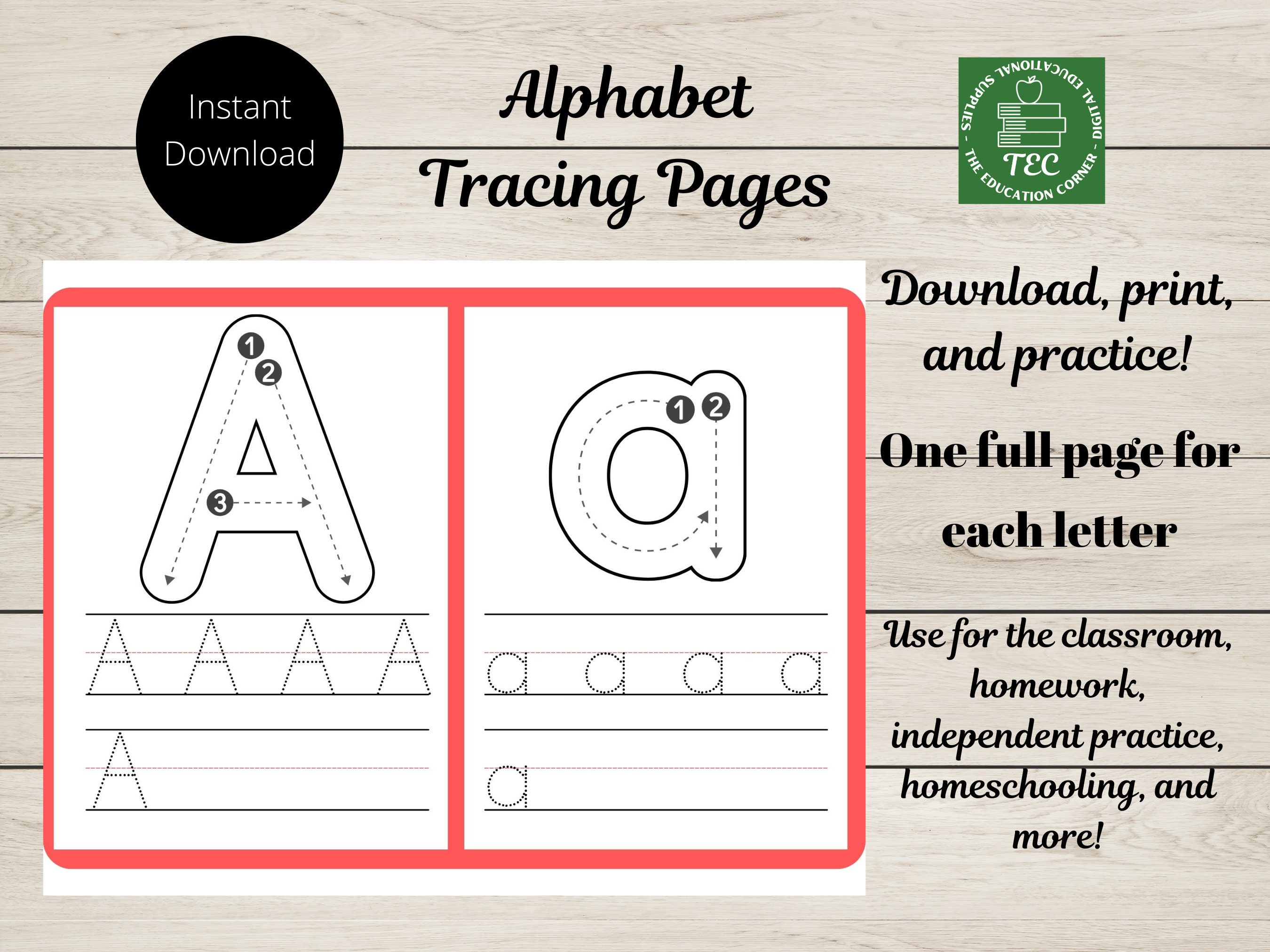 Alphabet Tracing Pages | Practice the Letters of the Alphabet ...