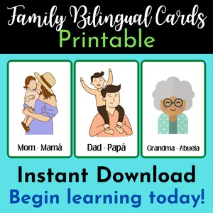 Bilingual Flashcards for Family | Flashcards Bilingües Para La Familia ...